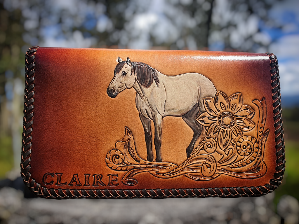 Ladies' Custom Wallets - Laced Edge – Green Acres Leather